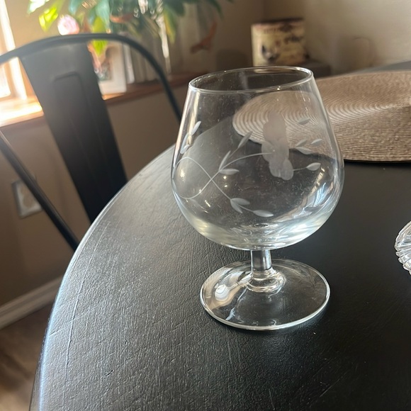 Dining | Vintage Princess House Heritage Etched Glass Brandy Sniffers ...